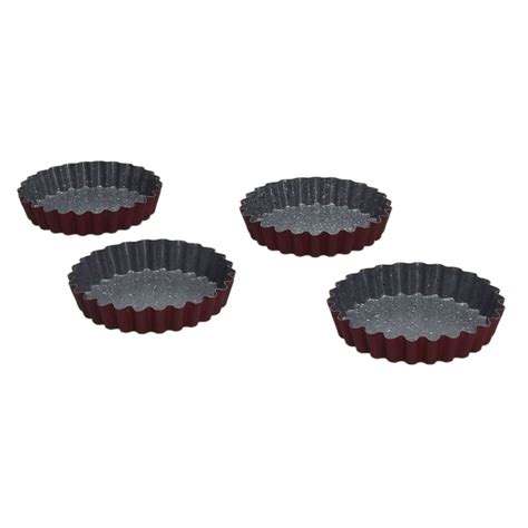 Zestaw Czterech Form Do Pieczenia Tart 10x10cm Bordowe Tognana Dobra Cena Sklep Online