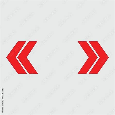 Arrow Chevron Icon Set Red Arrows Symbols Blend Effect Vector Isolated On White Background