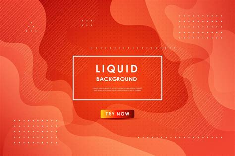 Abstract Orange Gradient Wavy Light Liquid Color With Geometric Shape Background Eps10 Vector