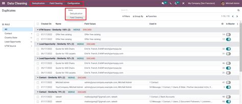 How To Configure Deduplication Rules In Odoo 15 Data Cleaning