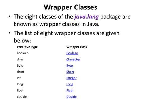 Wrapper Classes Pptx