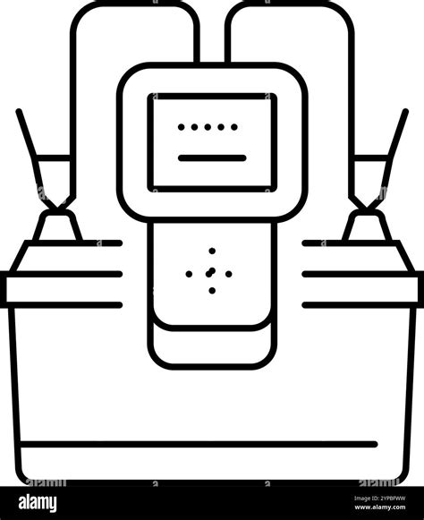 Testing Battery Line Icon Vector Illustration Stock Vector Image And Art