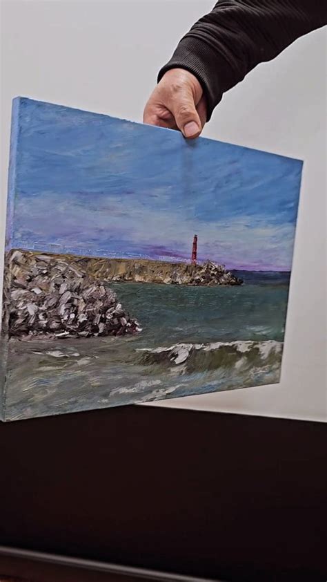 송명훈 동해안 바닷가 등대 풍경 유화그림입니다 Oil On Canvas 등대그림 등대그리기 바다그림 바다그리기 Instagram