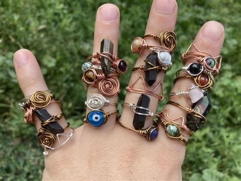Easy Wire Wrapped Rings Diy Wire Jewelry Rings Wire Wrapped Jewelry