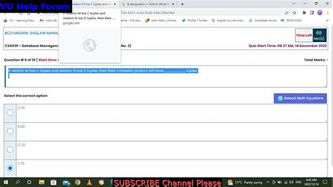 Cs403p Lab Quiz No 3 Fall 2022database Managment Sysytem Practicalquiz No 3 2022 Youtube