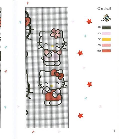 Вышивка крестом хелло китти схема маленькая 80 фото