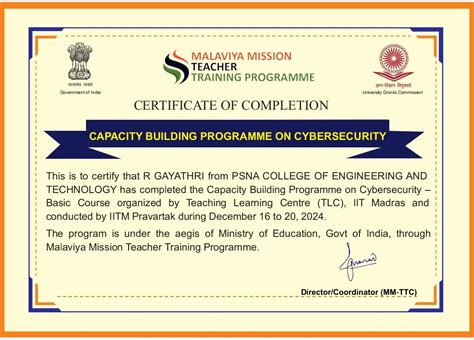 Cybersecurity Iitm Learningjourney Careergrowth Cyberawareness Gayathri Arjun