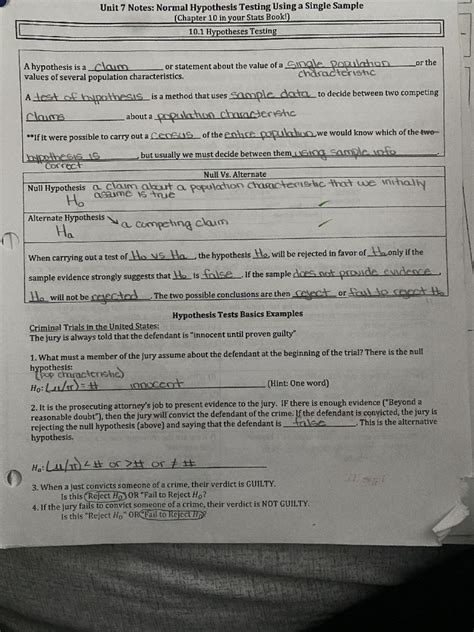 AP Statistics Unit Unit Power And Beta Overview Studocu
