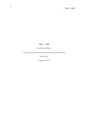 C Task Docx TASK C Task C Laura Dunn Nikki College Of Health Professions