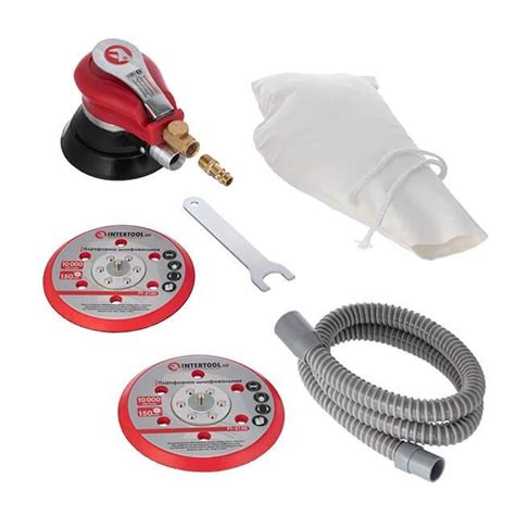 ᐉ Шліфмашина пневматична ексцентрикова Intertool Pt 1007 150 мм • Краща ціна в Києві Україні
