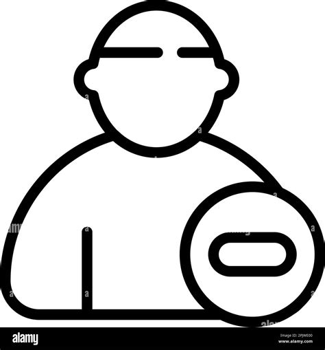 Account Block Icon Outline Vector Internet Fake Lock Profile Stock Vector Image And Art Alamy