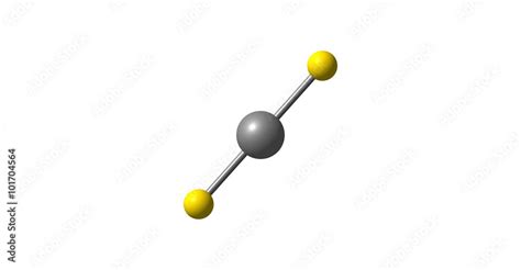 Carbon Disulfide Molecular Structure Isolated On White Stock Illustration Adobe Stock
