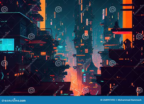 A Dystopian Cityscape Consumed By Nature With Buildings Overtaken By