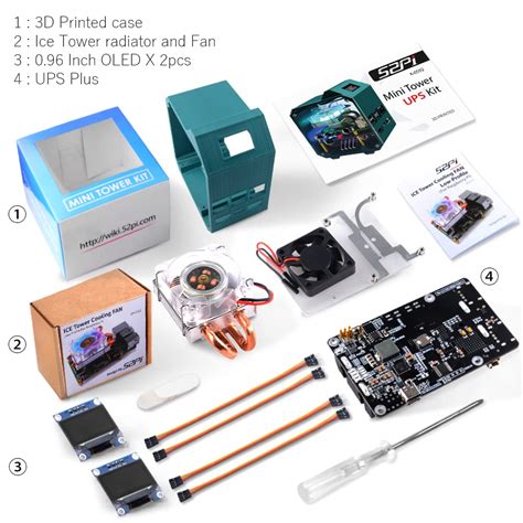 Geeekpi Mini Tower Ups Kit Raspberry Pi Ice Tower Cooler With Raspberry Pi Ice Tower Case