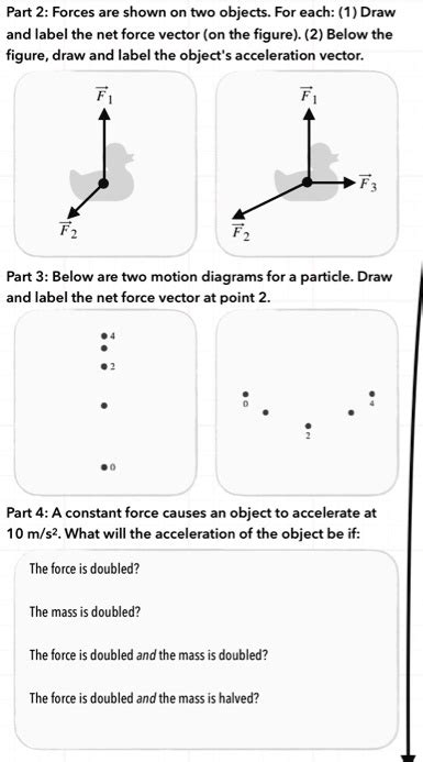 Solved Part 2 Forces Are Shown On Two Objects For Each 1 Draw And