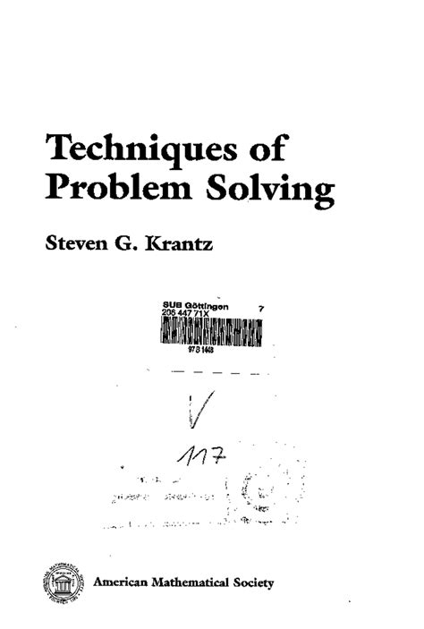 Techniques Of Problem Solving 35tli0vcsg Techniques Of Problem