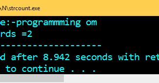Program In C To Count The Words In Given Sentence Using User Define Function