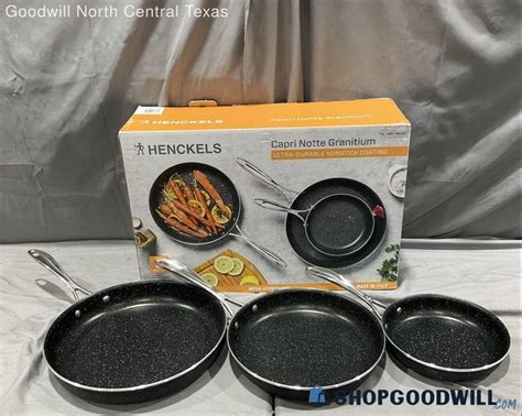 Henckels Capri Notte Granitium 3 Piece Pan Set