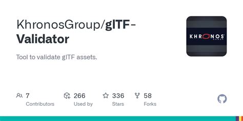 Github Khronosgroupgltf Validator Tool To Validate Gltf Assets