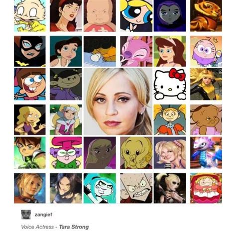 One Woman All These Characters Tara Strong Is A Bamf Tara Strong