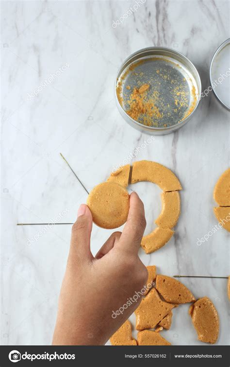 Dalgona Ppopgi Candy Homemade Old Fashioned Candy Viral Social Media Stock Photo Ikarahma