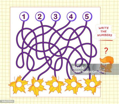 어린이를 위한 수학 교육 경로를 찾고 원 안에 숫자를 씁니다 계산 기술 개발 Iq 테스트 미로가 있는 논리 퍼즐 게임 어린이 학교 교과서에 대한 인쇄 가능한 워크 시트 여가