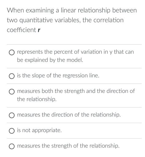 [answered] When Examining A Linear Relationship Between Two Kunduz