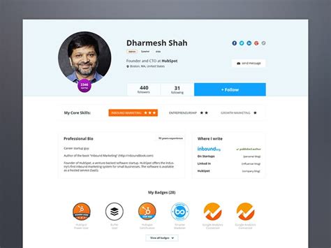 New Profile Page Web Design Ui Design Website Profile