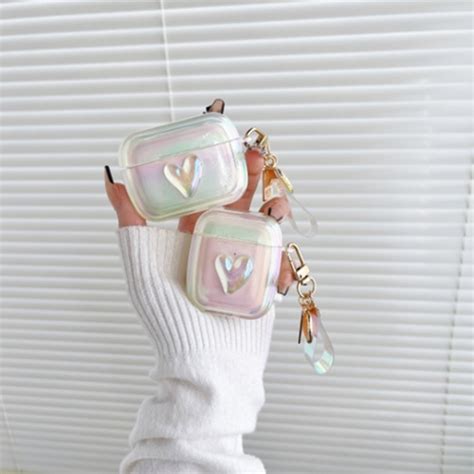 키링케이스 하트 쥬얼리 보석 에어팟 케이스 에어팟1 2 프로 Pro 3세대 솜사탕 홀로그램 에이블리
