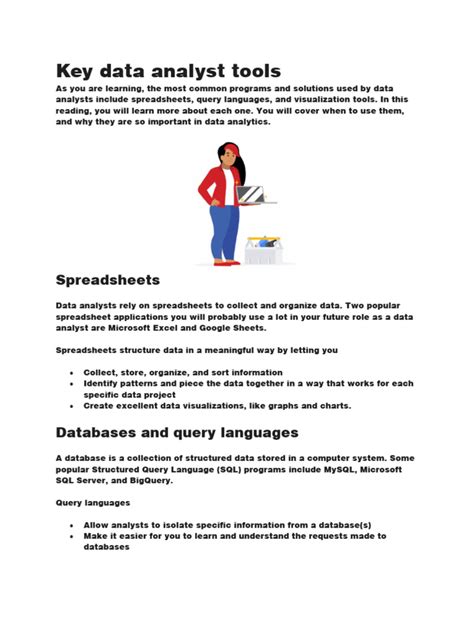 Key Data Analyst Tools Pdf