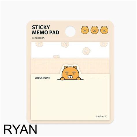 문구용품 카카오프렌즈 3단 점착 메모지 1개 라이언 홈플러스 택배배송