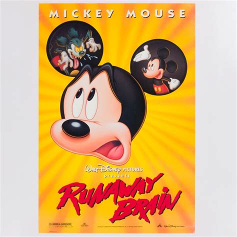 Runaway Brain Mickey Mouse Promotional One Sheet Poster 1995 Id