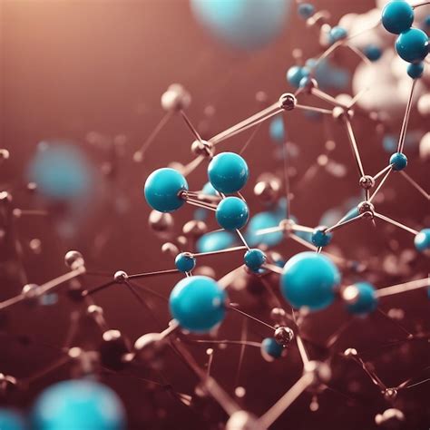 Premium Ai Image Science Background Molecule And Atom Model