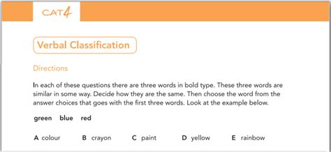 What Type Of Questions Are In A Cat4 Test