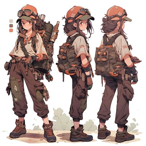Premium Photo Anime Concept Short Girl With Post Apocalyptic