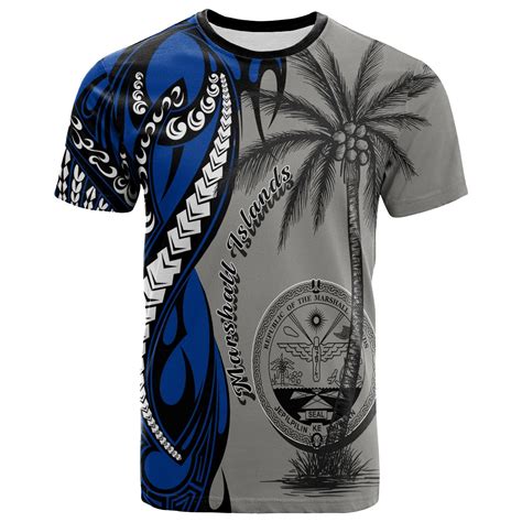Polynesian Pride Marshall Islands T Shirt Classical Coconut Tree Shop