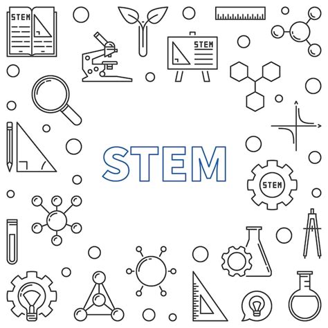 Premium Vector Stem Concept Outline Frame Or Illustration