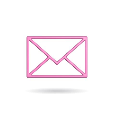 Premium Photo 3d Rendering Envelope Mail Icon Illustration With Shadow Isolated On White