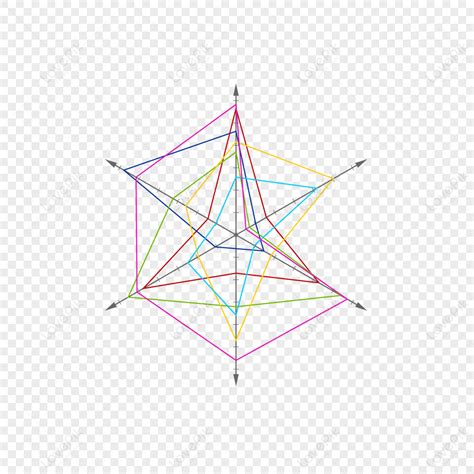 Data Statistics Business Financial Analysis Multicolor Line Radar Chart