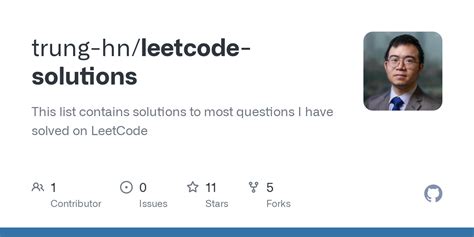 Github Trung Hnleetcode Solutions This List Contains Solutions To Most Questions I Have