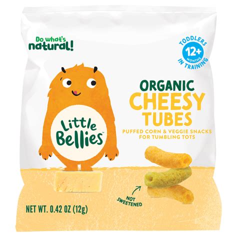 Save On Little Bellies Organic Cheesy Tubes Puffed Corn And Veggie Snacks
