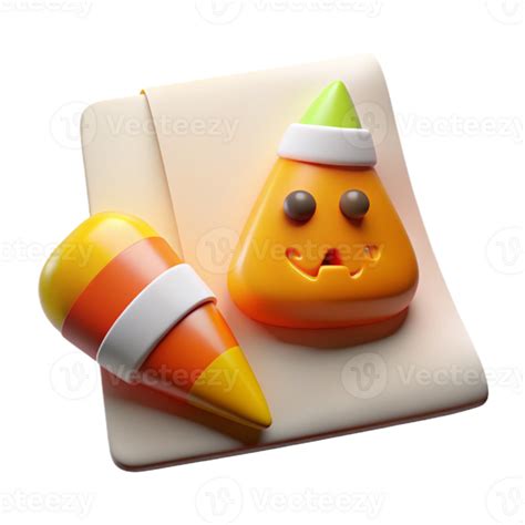 Halloween Candy Corn 3d Render 51223983 Png