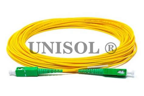 Single Mode OS SC APC SC APC Simplex Patch Cable M Length PVC Yellow At In