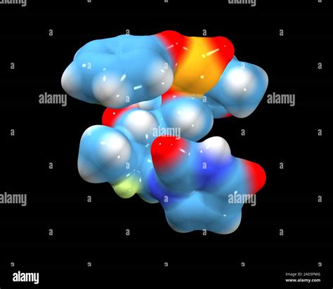 Sofosbuvir Hepatitis C Drug Molecule Computer Model Showing The