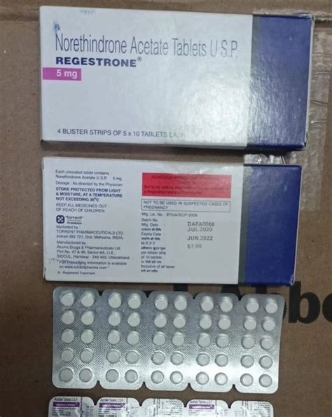 Primolut N Norethisterone 5 Mg Tablets For Heavy Bleeding 10 Tablets