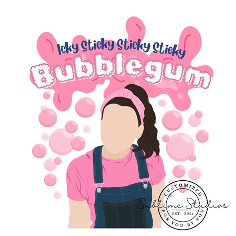 Icky Sticky Bubblegum Ms Rachel Png Etsy