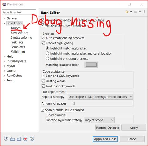 Eclipse Bash Editor Integrated Debugger Install Problem Stack Overflow