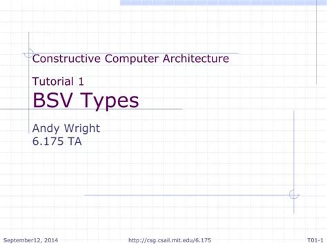 Ppt Constructive Computer Architecture Tutorial 1 Bsv Types Andy