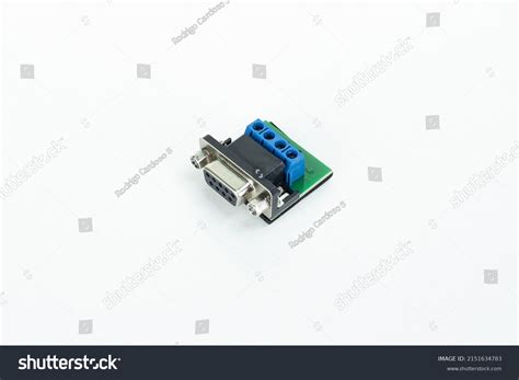 Rs232 Serial Connector Mounted On Printed Stock Photo 2151634783