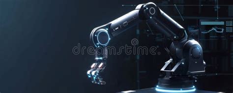 Futuristic Robotic Arm In A High Tech Environment Illustrating Advanced